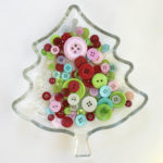 Decorate a Felt Christmas Tree Ornament with Buttons