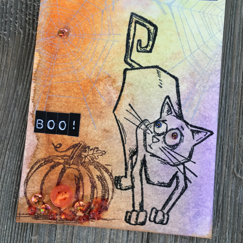 Make a Scaredy Cat Halloween Tag with a Beaded Twist Tie!