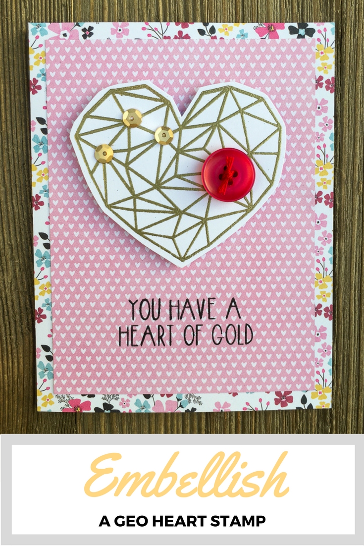 Make a Geo Heart Valentine Card for Someone Special!